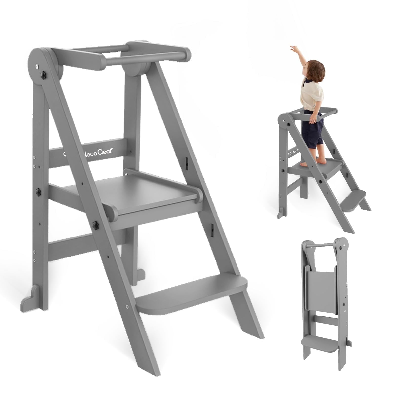 G TALECO GEAR Foldable Toddler Tower, Kitchen Kids Step Stool Helper ...