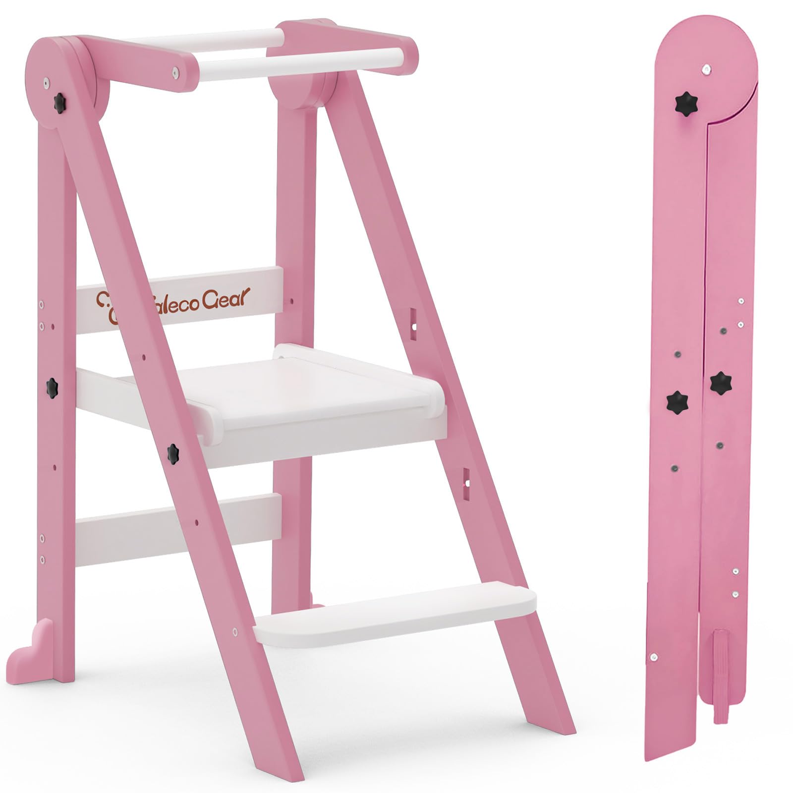 G TALECO GEAR Foldable Toddler Tower, Kitchen Kids Step Stool Helper ...