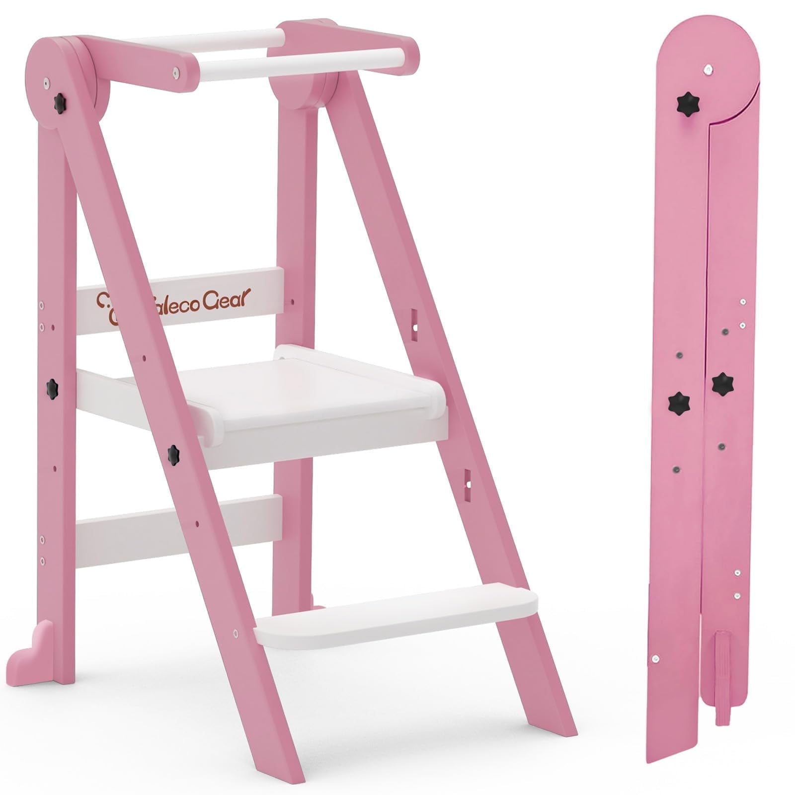 G TALECO GEAR Foldable Toddler Tower, Kitchen Kids Step Stool Helper ...