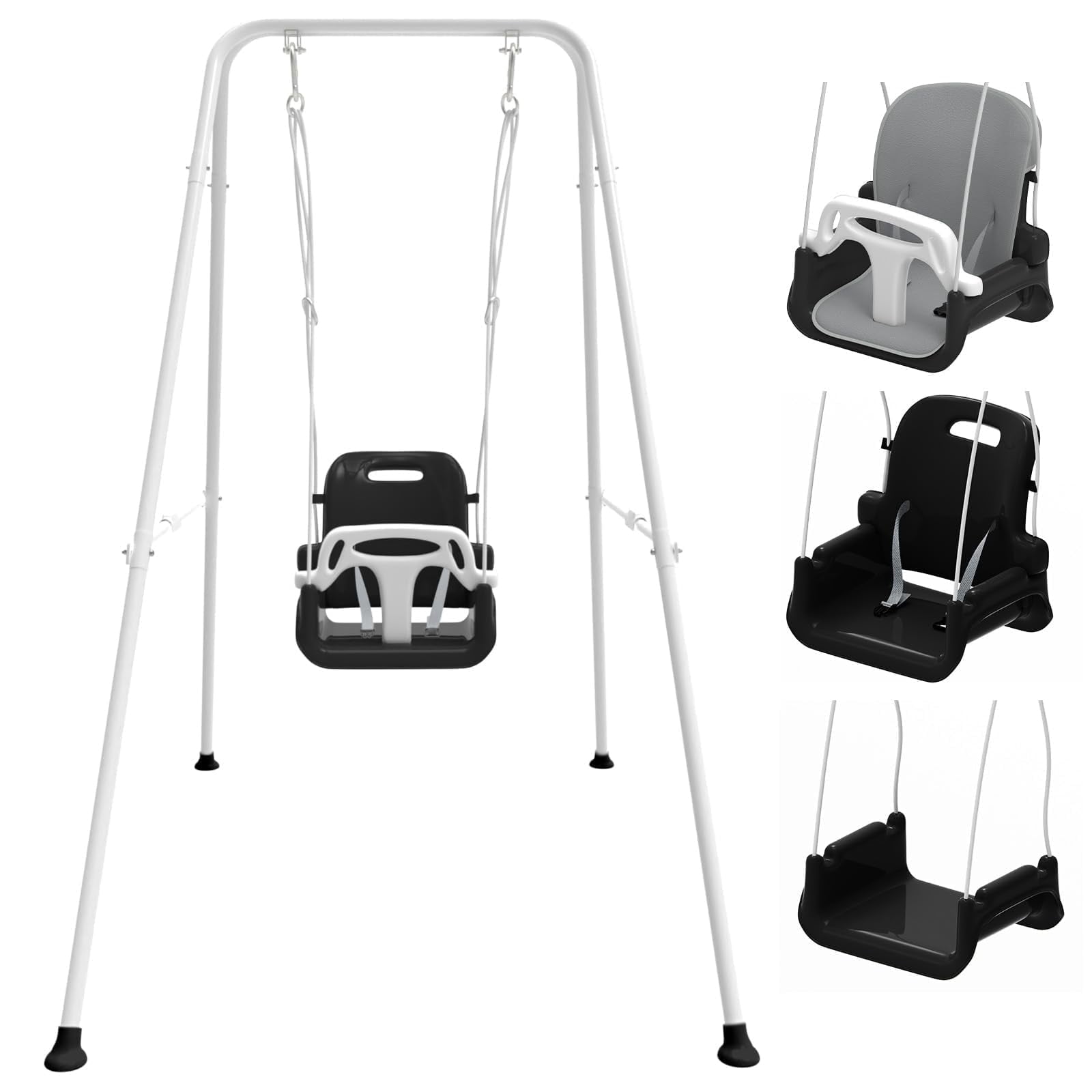 G TALECO GEAR Toddler Swing with Soft Cushion, Foldable Swing Sets for ...