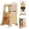 COSYLAND Adjustable Toddler Tower, Wooden Kitchen Step Stool Helper ...
