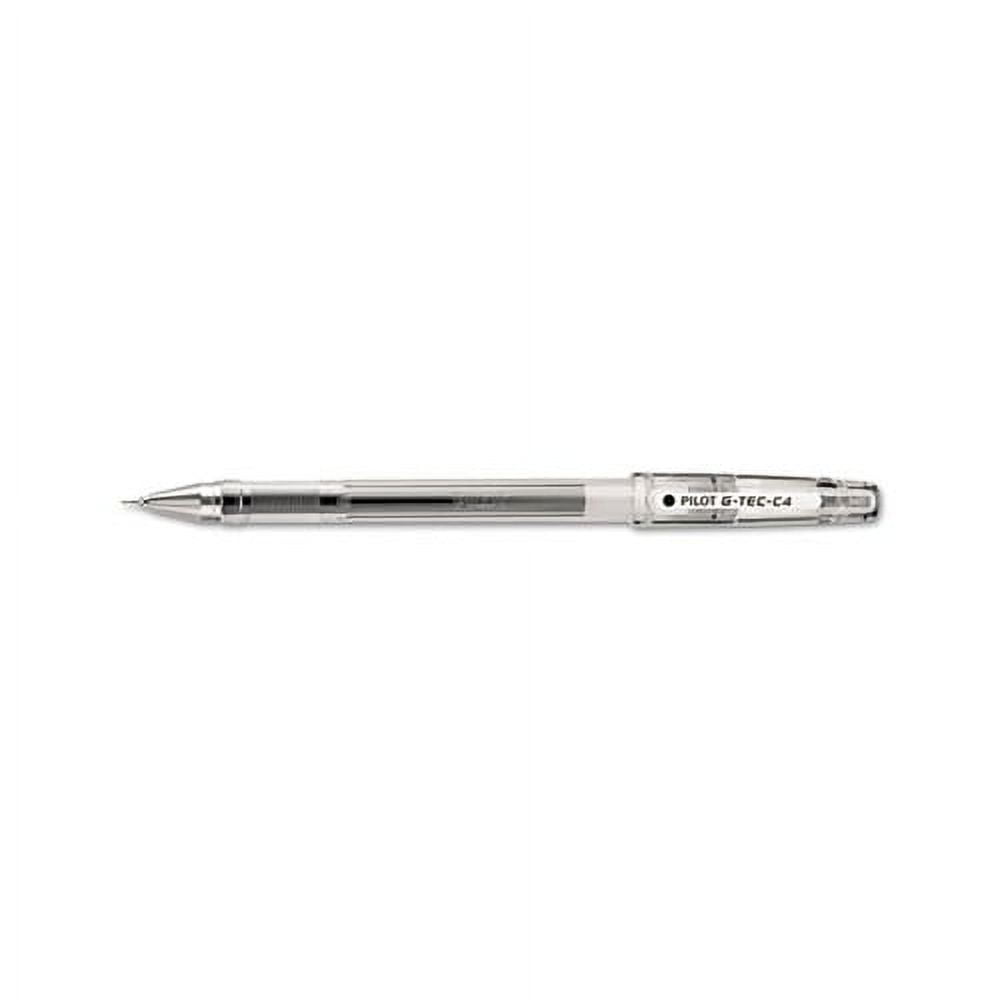 G-TEC-C Ultra Stick Gel Pen Ultra-Fine 0.4 mm, Black Ink, Clear Barrel ...