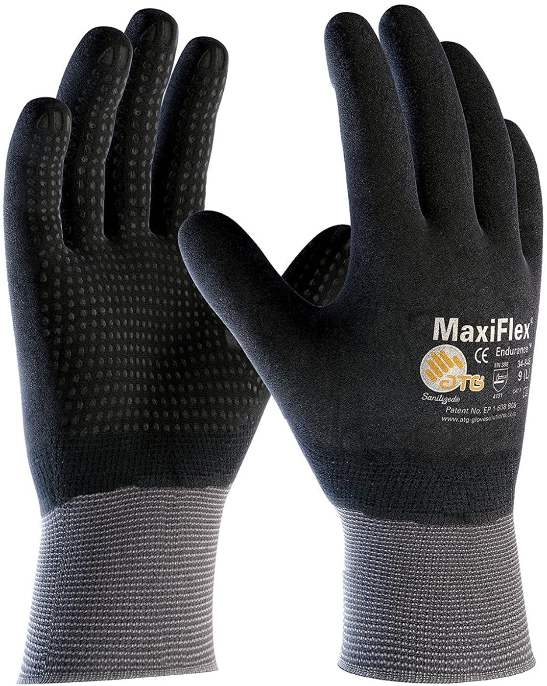 G-TEK Maxiflex Endurance 34-846 Seamless Knit Coated Gloves Large ...