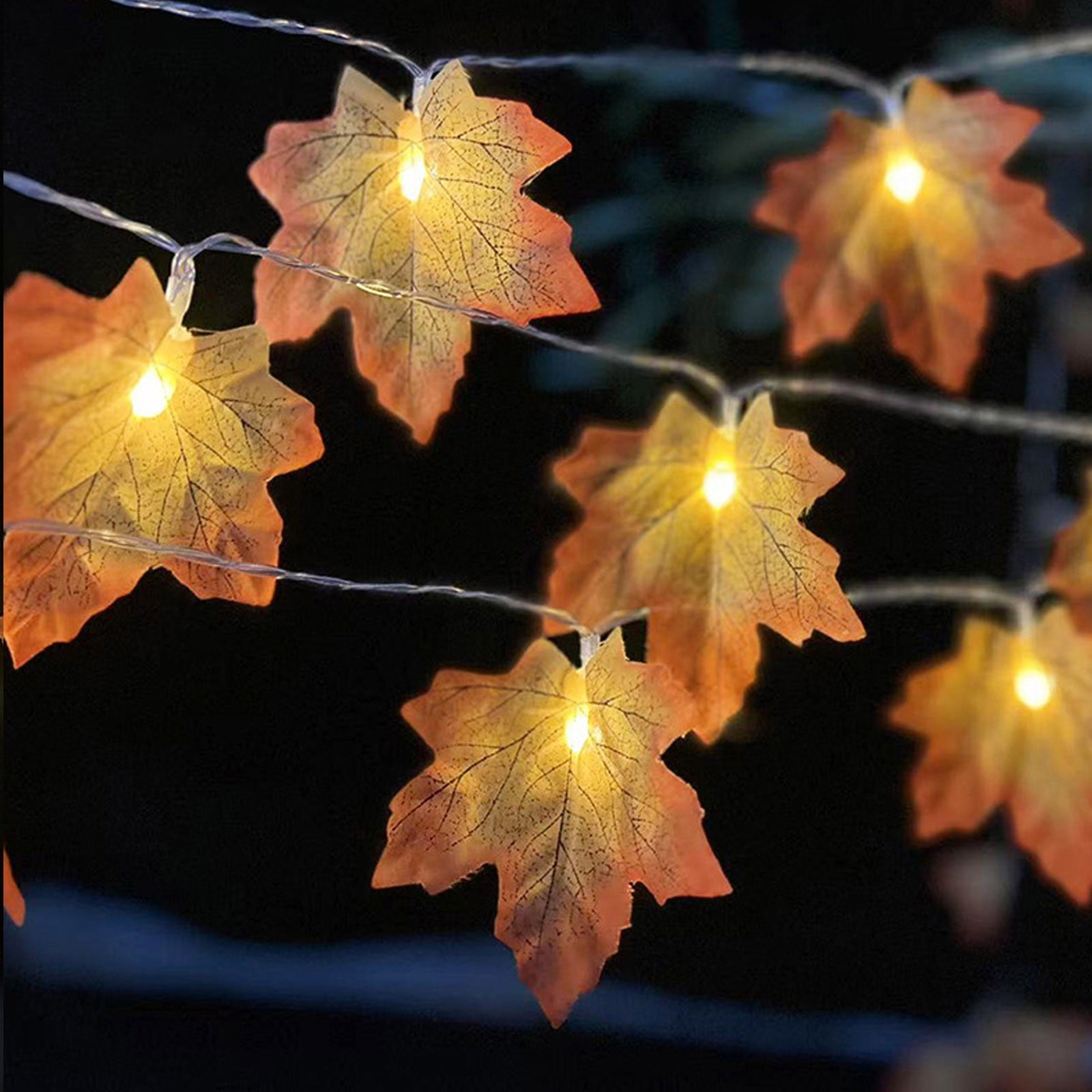 G Thanksgiving Maple Leaf Lantern String Led Simulation Maple Leaf ...