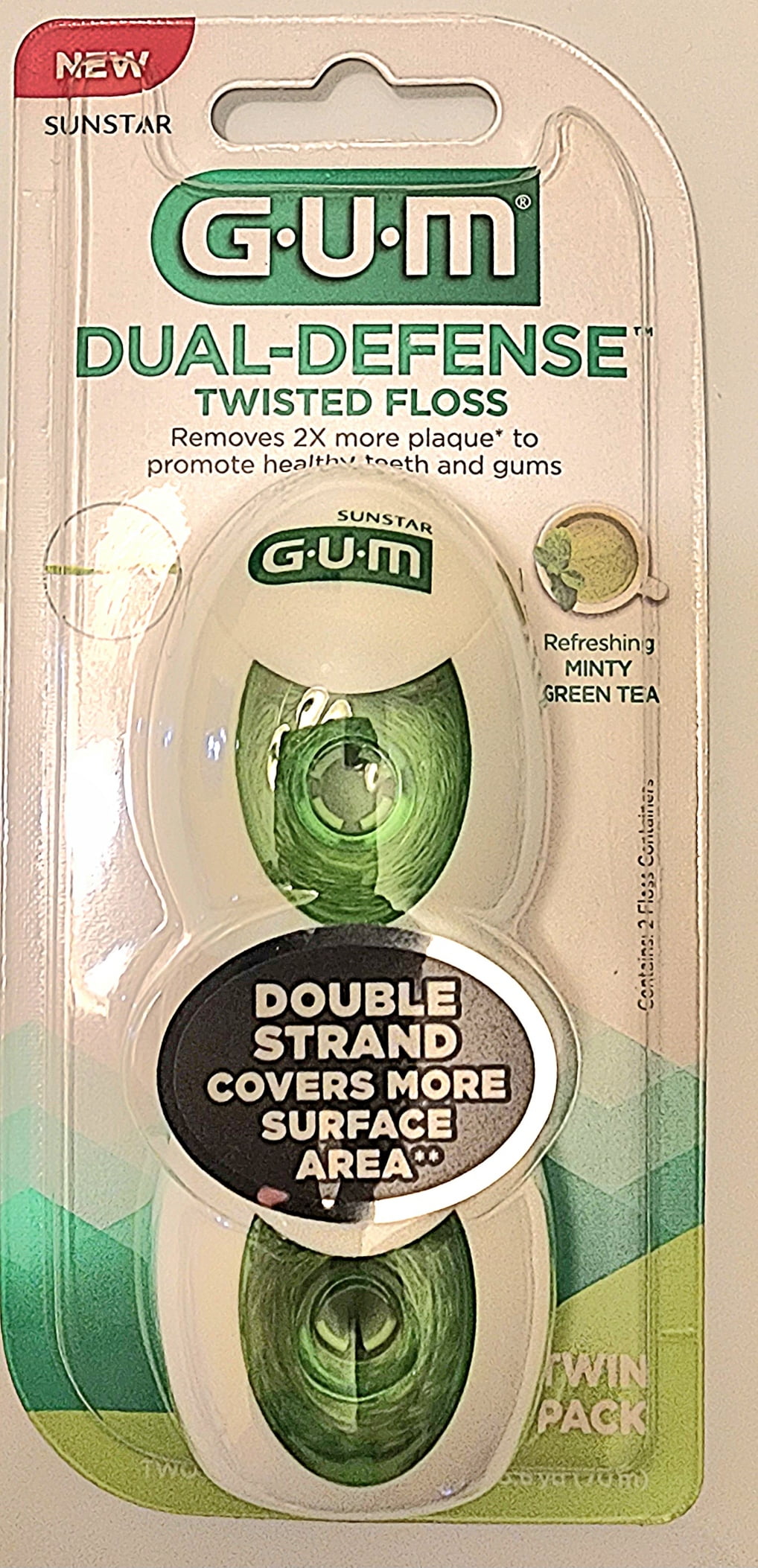 G.U.M. Dual Defense Twisted Floss Twin Pk - Walmart.com