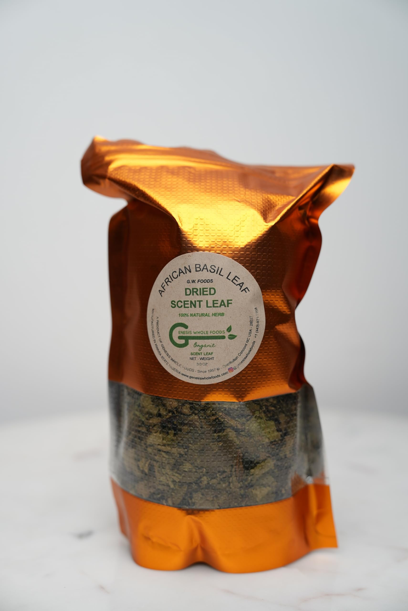 G. W. Foods TWE5 African Scent Leaf 3oz Efirin Daidoya Nigerian Dried ...