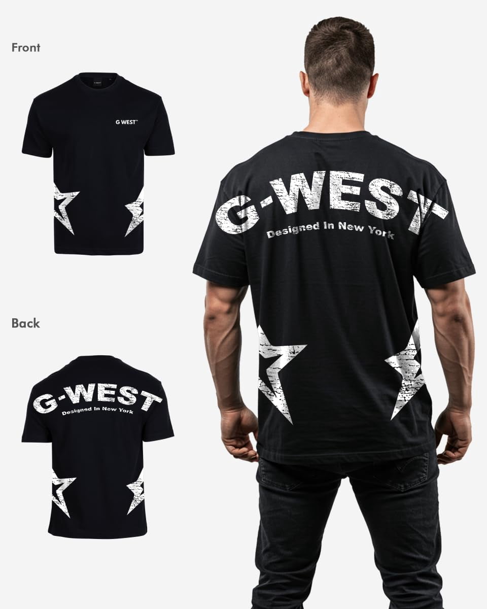 G West Mens Arch Logo Oversized T-Shirt BLACK Size- S - Walmart.com