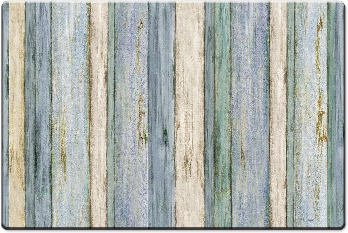G&X Beach Stripes 30” x 20” Decorative Vinyl Comfort Floor Mat ...