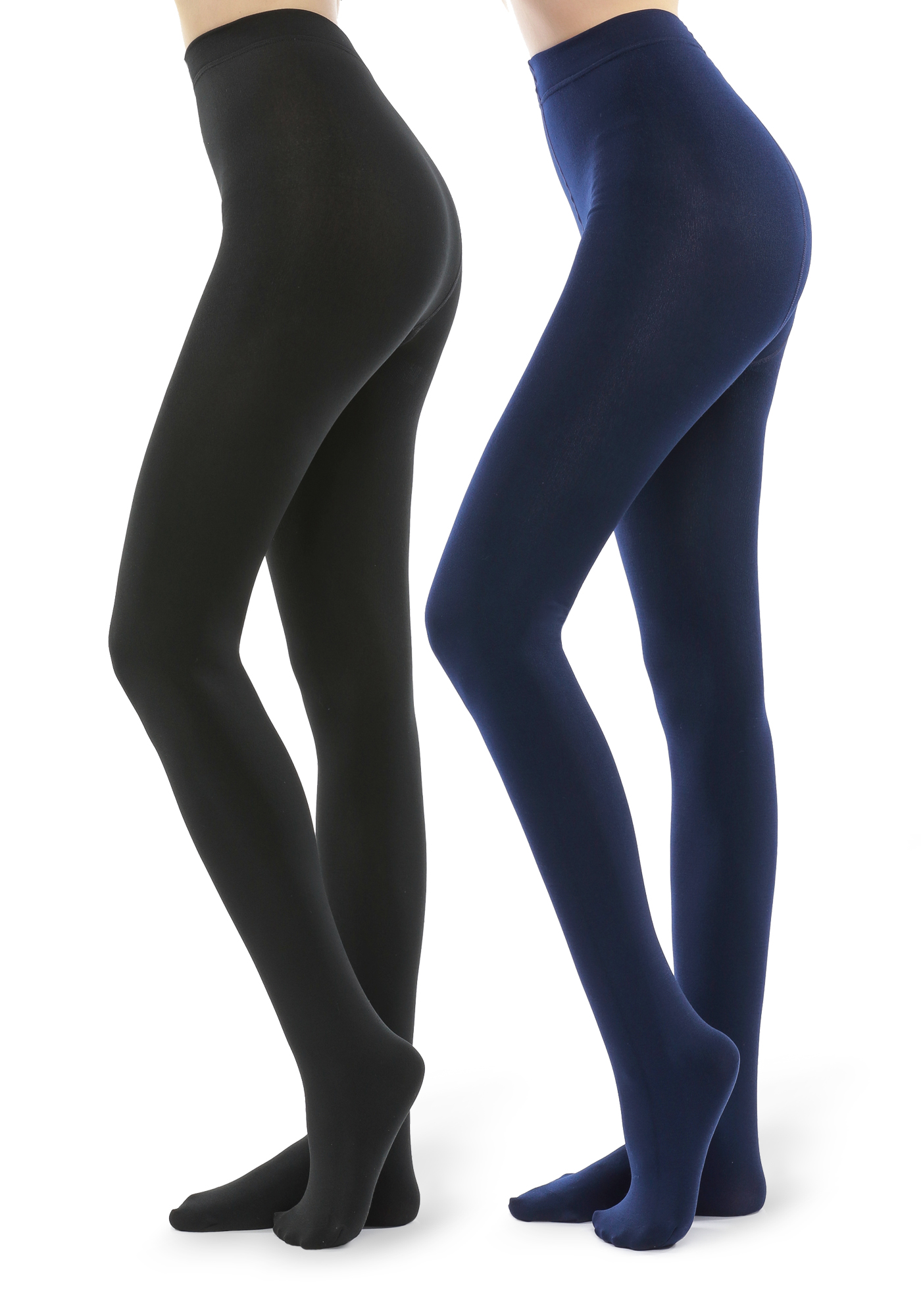 Navy Blue Opaque Full Footed Tights, Pantyhose for Women - Walmart.com