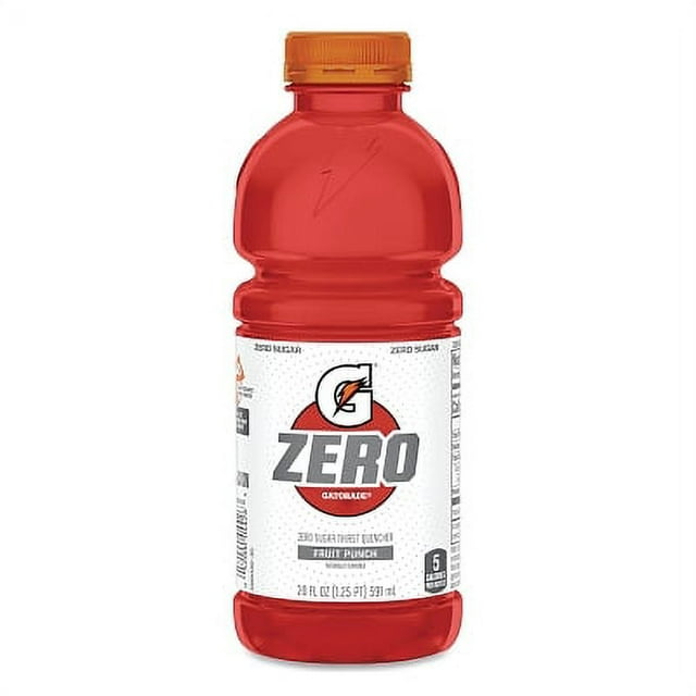 G Zero Sugar Ready-to-Drink Thirst Quencher, 20 oz, Bottle, Fruit Punch ...