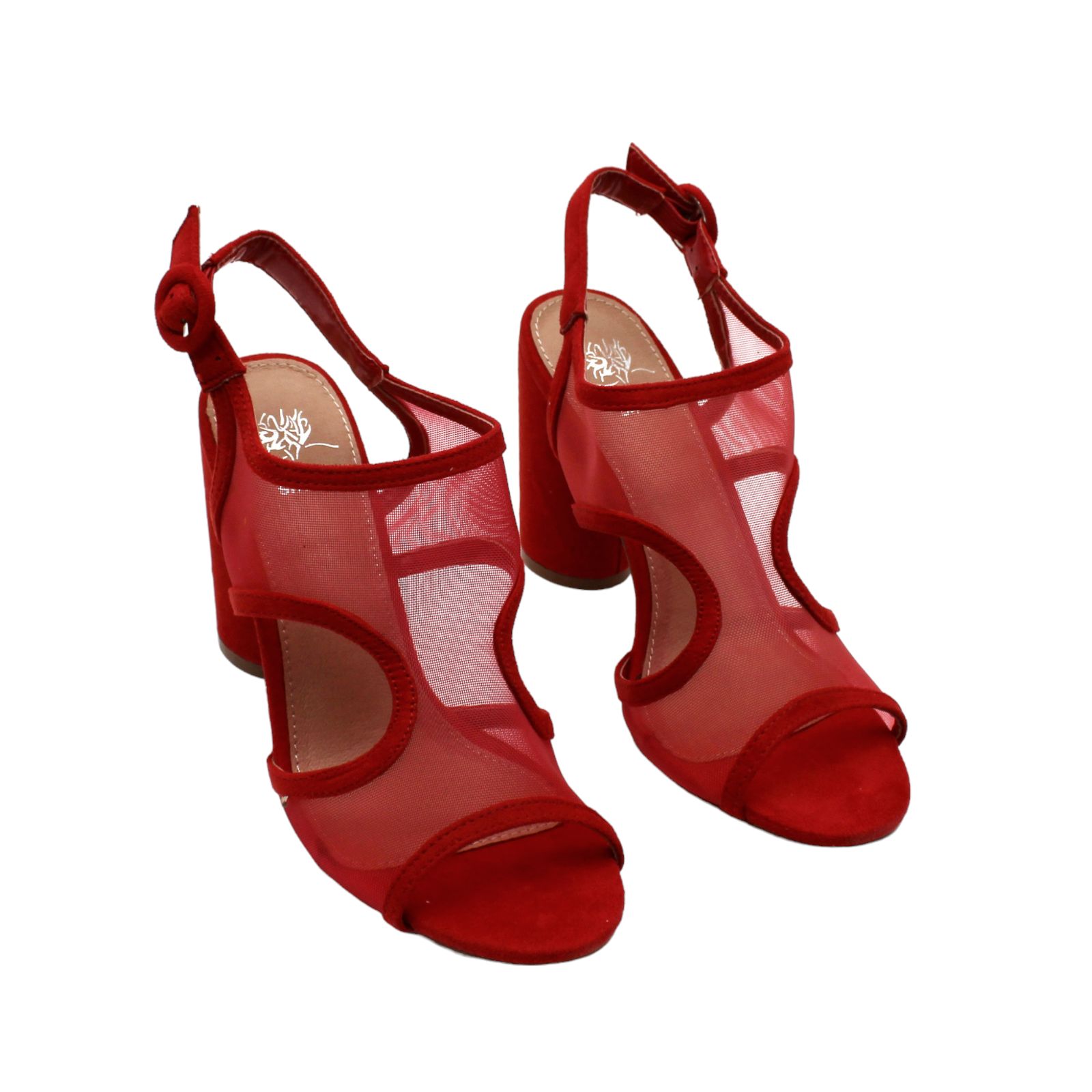 G.c. Shoes Womens Red Mesh Side Cutouts Padded Adjustable Claire Round ...