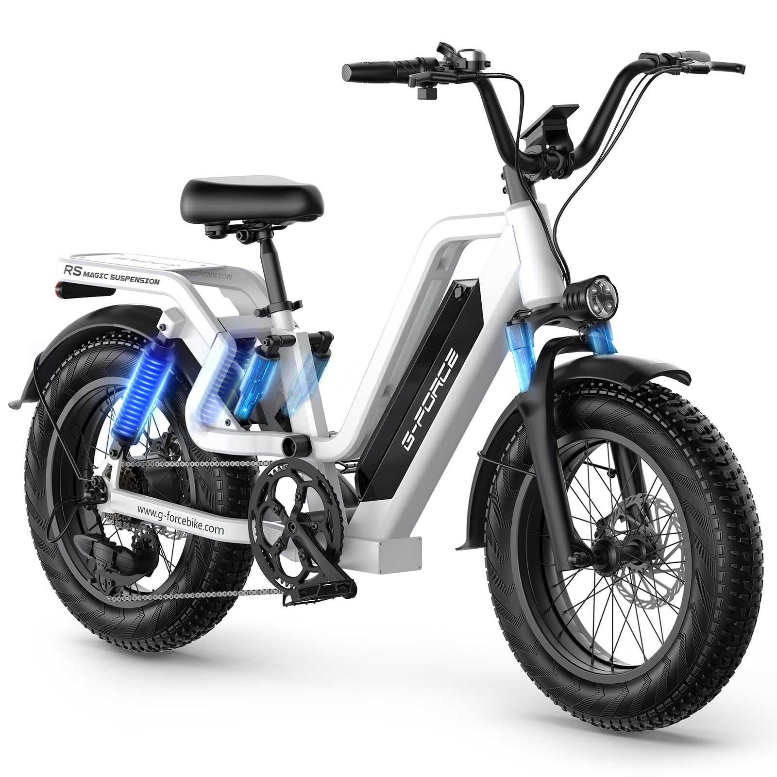 G-force Electric Bike for Adults, 1300W Peak Ebike, Magic Suspension ...