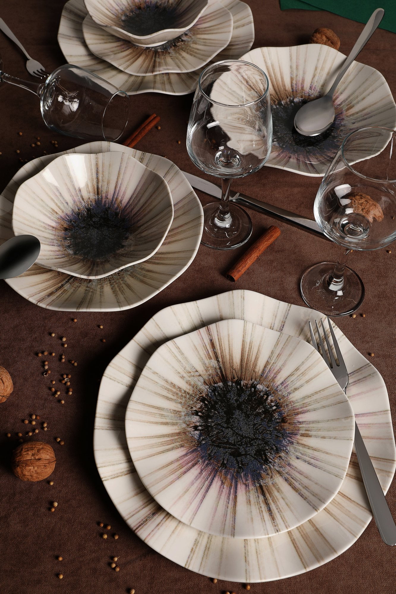 Güral Porselen , Gunes - Multicolor Dinner Set (24 Pieces) - Walmart.com