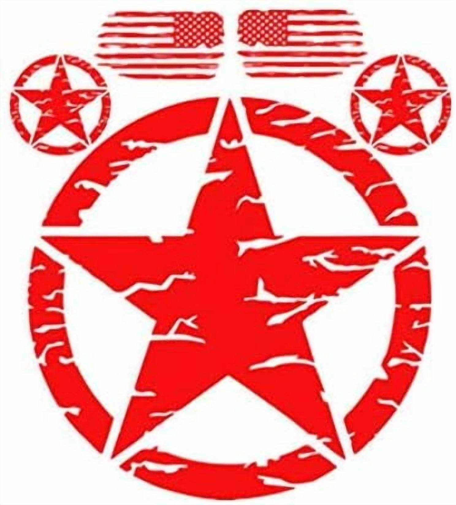 G0001 - Distressed Hood Military Star 5 Decal KIT - Custom Designed for ...