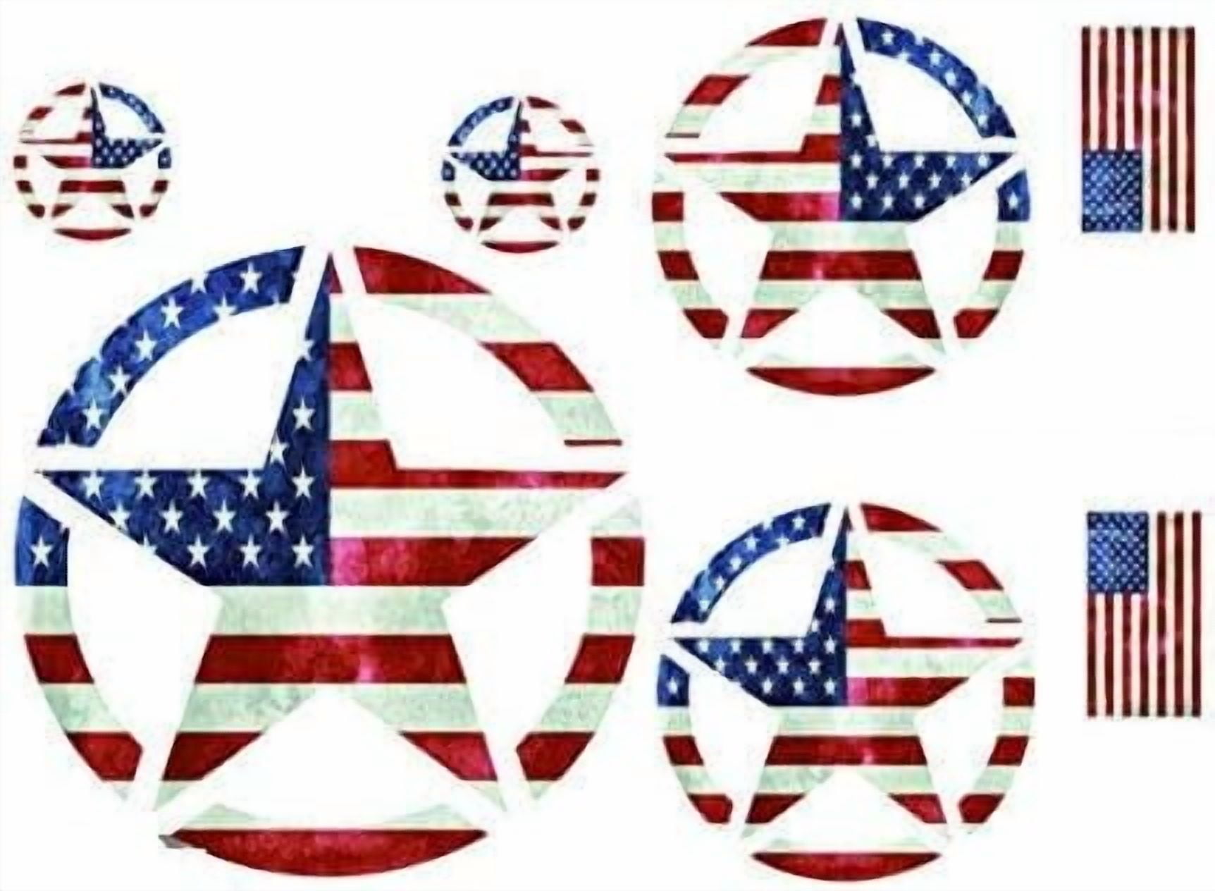 G0003 - Military Star 7 Decal KIT - Custom Designed for use on - Jeep ...