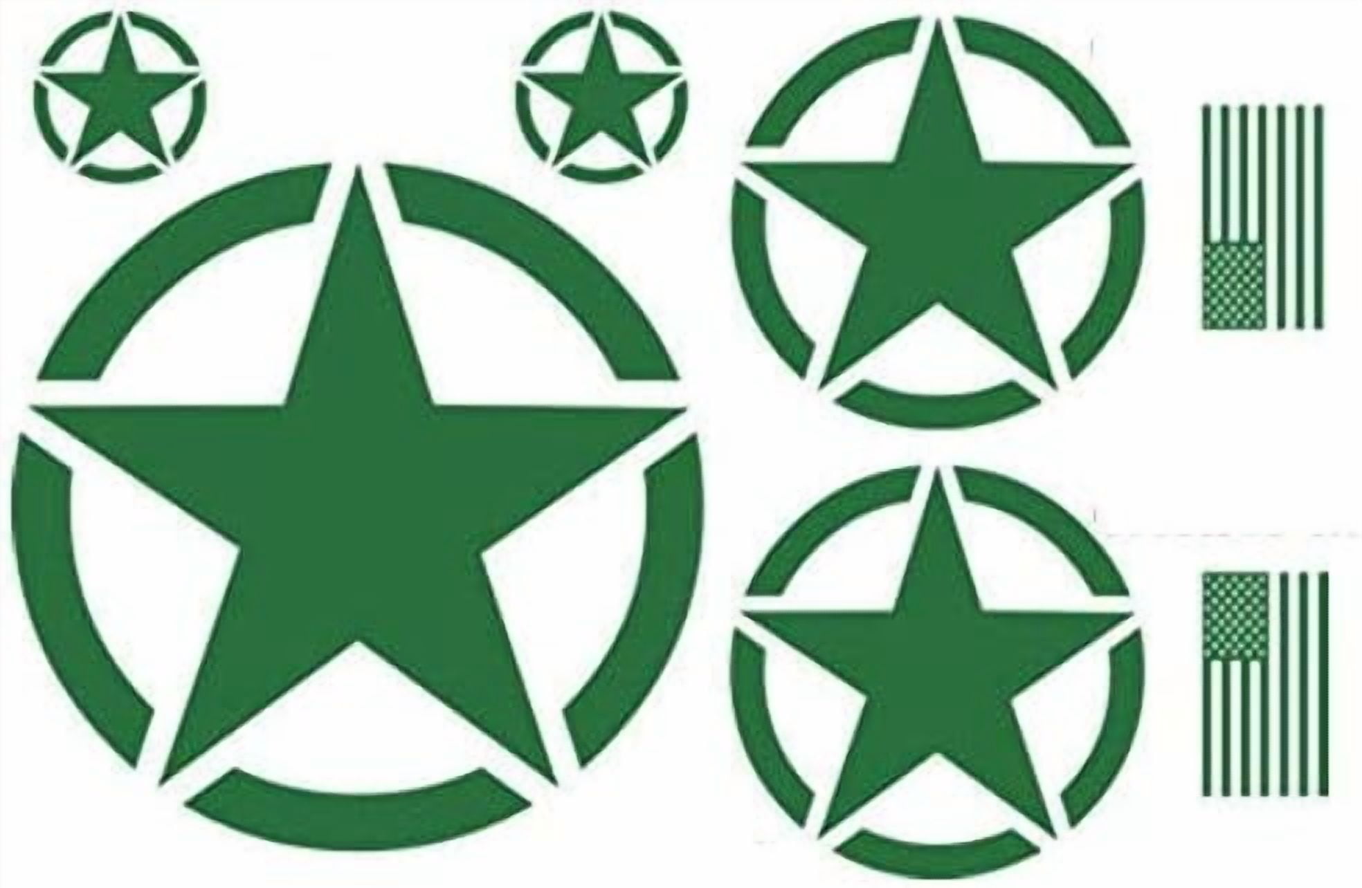 G0003 - Military Star Decal KIT - Custom Designed for use on - Jeep ...