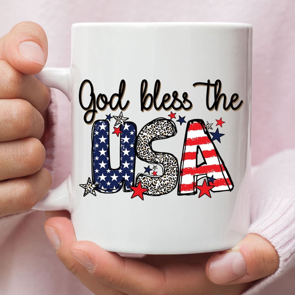 G0d Bless The USA Coffee Mug for Men, Women - Walmart.com