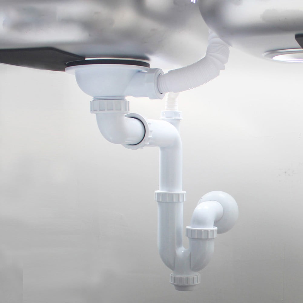 G1-1/2 inch Kitchen Sink Drain pipe 40mm Smooth U-Bend Design for Easy ...