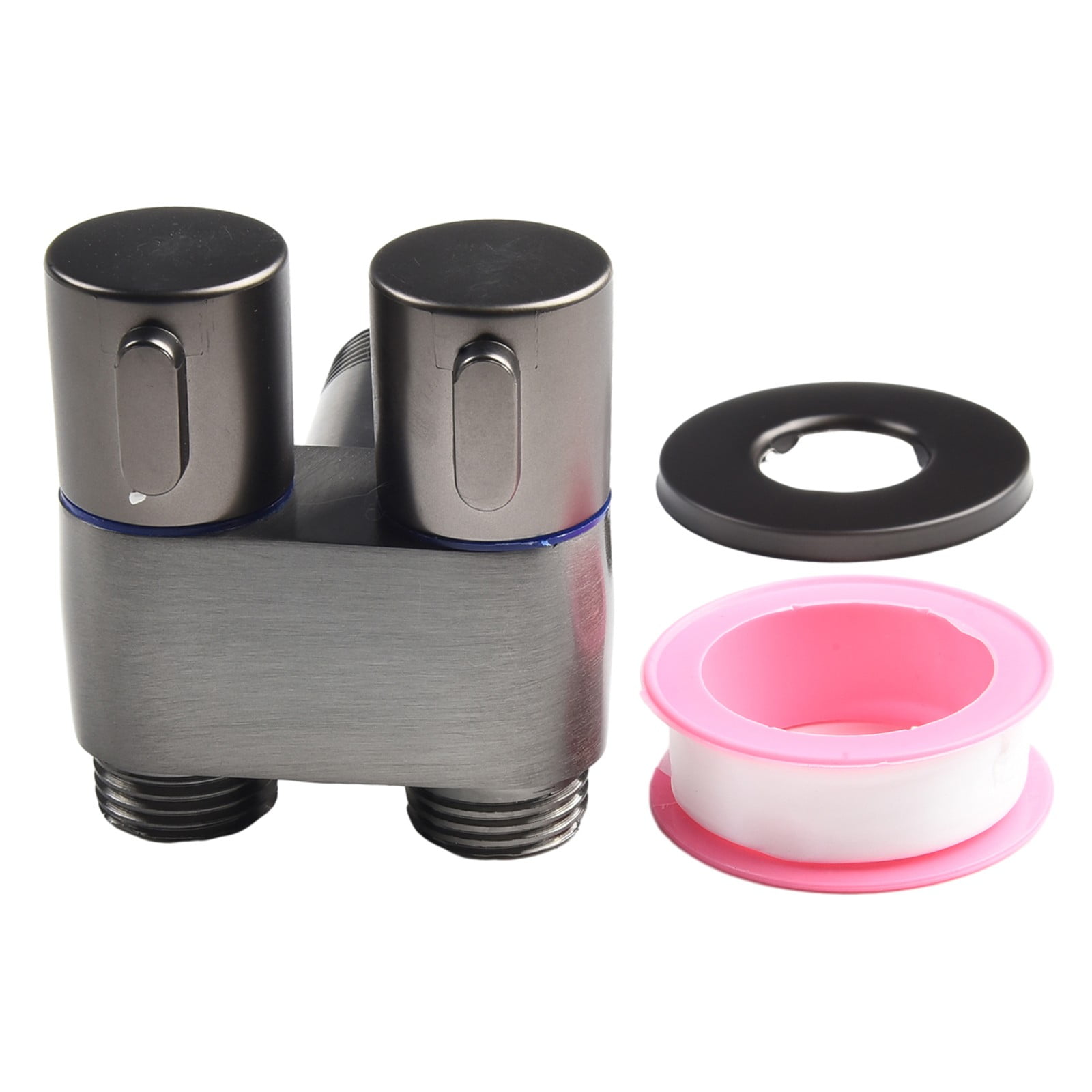 G1/2 1 In Two Out Double Control Washing Machine Faucet Toilet Triangle ...