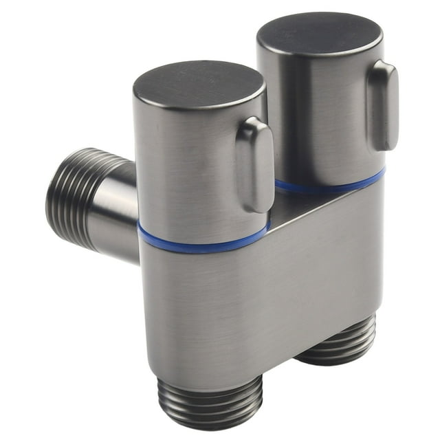 G1/2 1 In Two Out Double Control Washing Machine Faucet Toilet Triangle ...