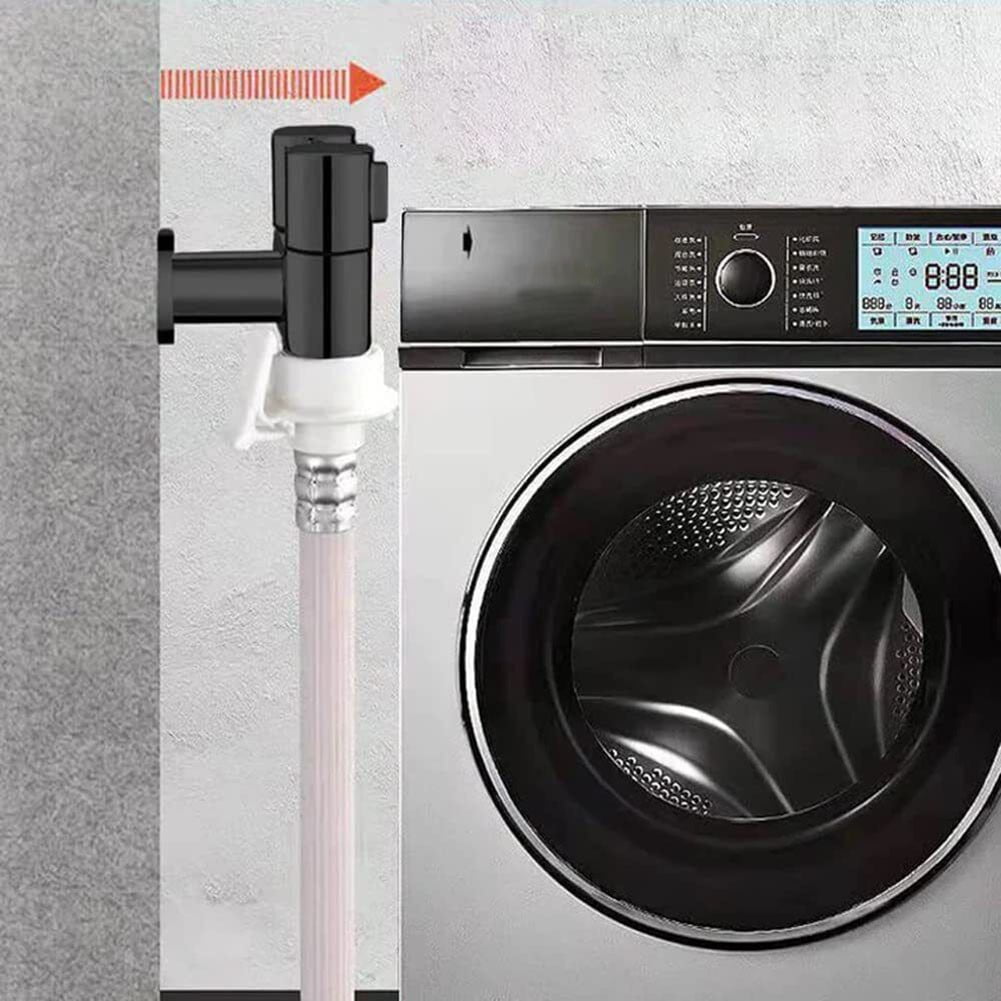 G1/2 1 In Two Out Double Control Washing Machine Faucet Toilet Triangle ...