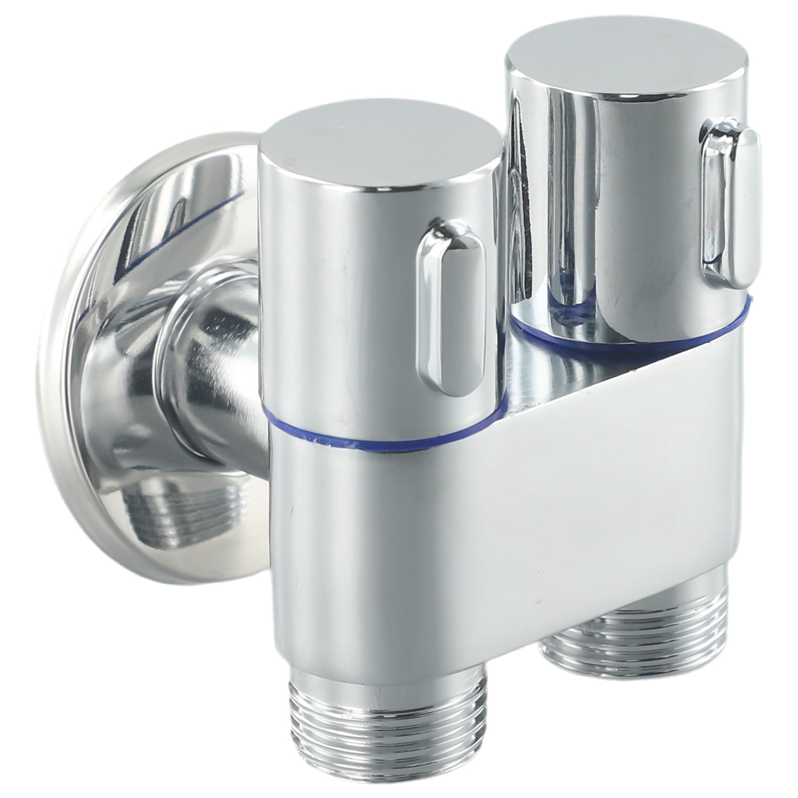 G1/2 1 In-Two Out Double-Control Washing Machine Faucet Toilet Triangle ...