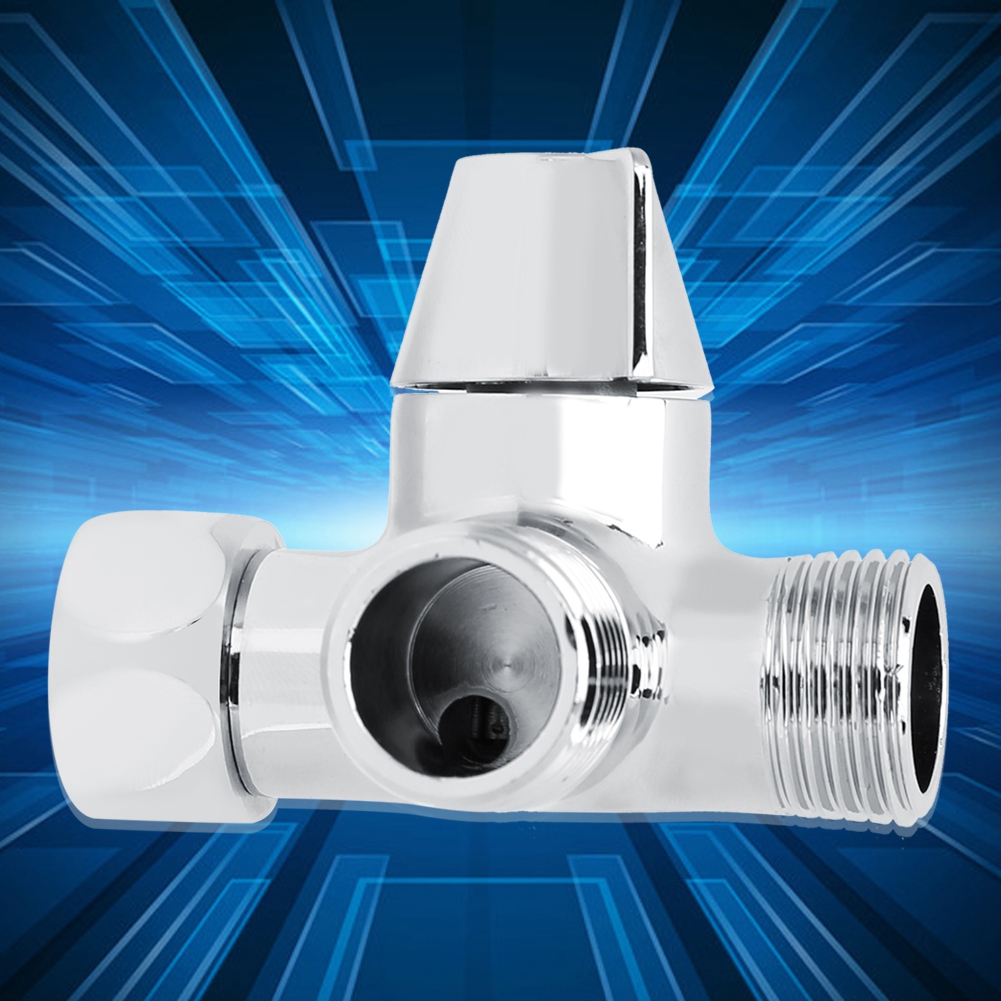 G1/2" 3 Way Shower Head Diverter Valve Multi-Function Switch Adapter ...