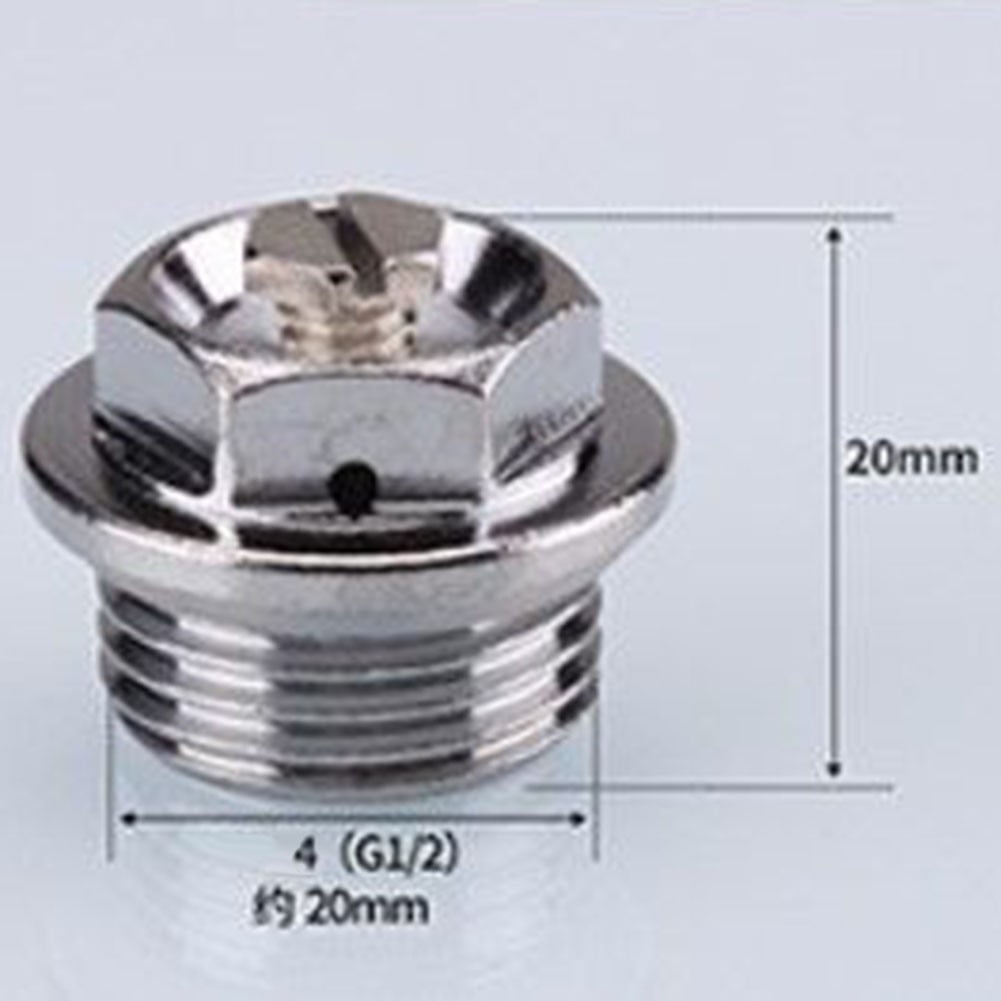 G1/2 Air Bleeder & Blank Cap Manual Radiator AIR Vent Bleed Plug Valve ...