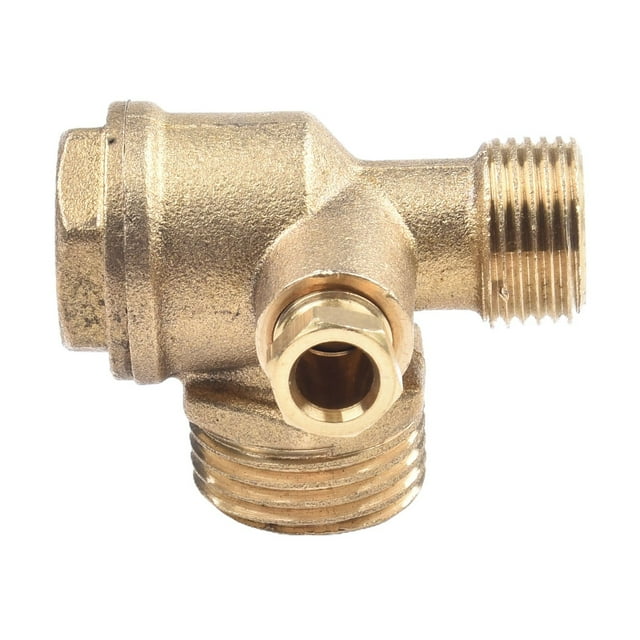 G1/2 Air Compressor 3-Port Brass Male Threaded Check Valve Connector ...