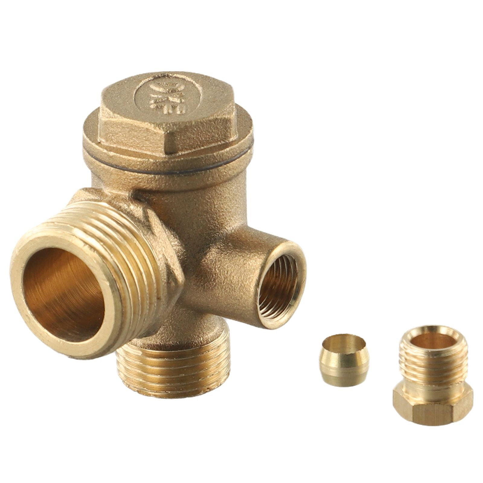G1/2 Air Compressor 3-Port Brass Male Threaded Check Valve Connector ...