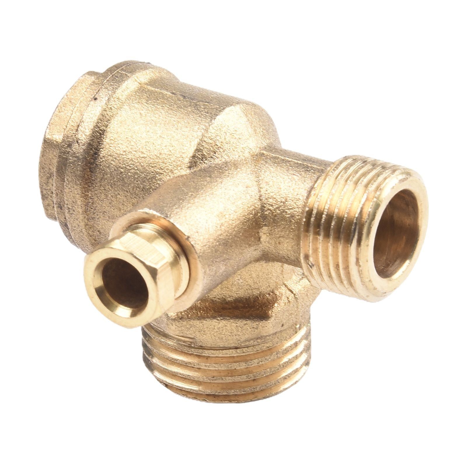 G1/2 Air Compressor 3-Port Brass Male Threaded Check Valve Connector ...