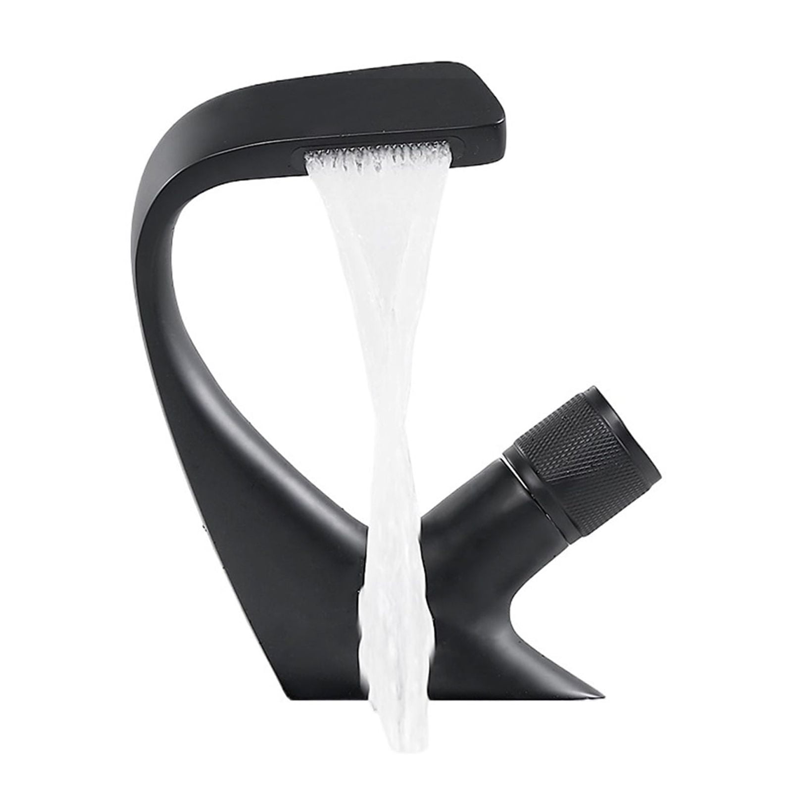 G1/2 Basin Faucets Matte Black Modern Bathroom Mixer Tap, Brass ...