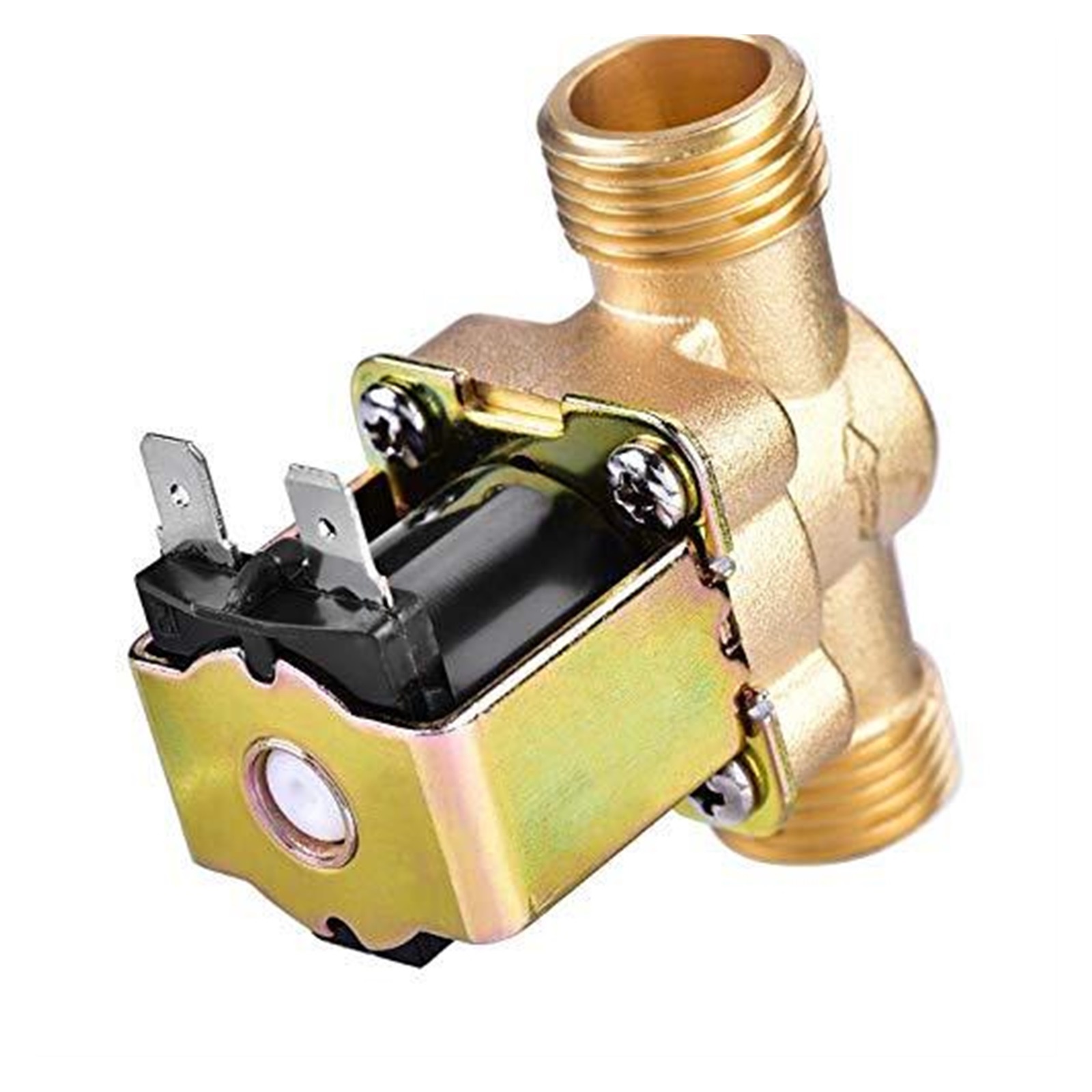 G1/2'' Brass Electric Solenoid Valve N/C 12v 24v G3/4'' Water Air Inlet Flow Switch For Solar ...