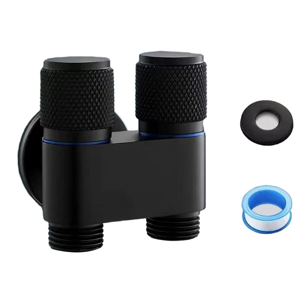 G1/2 Double Control Angle Valve Dual Socket Rotary Switch Metal Handle ...