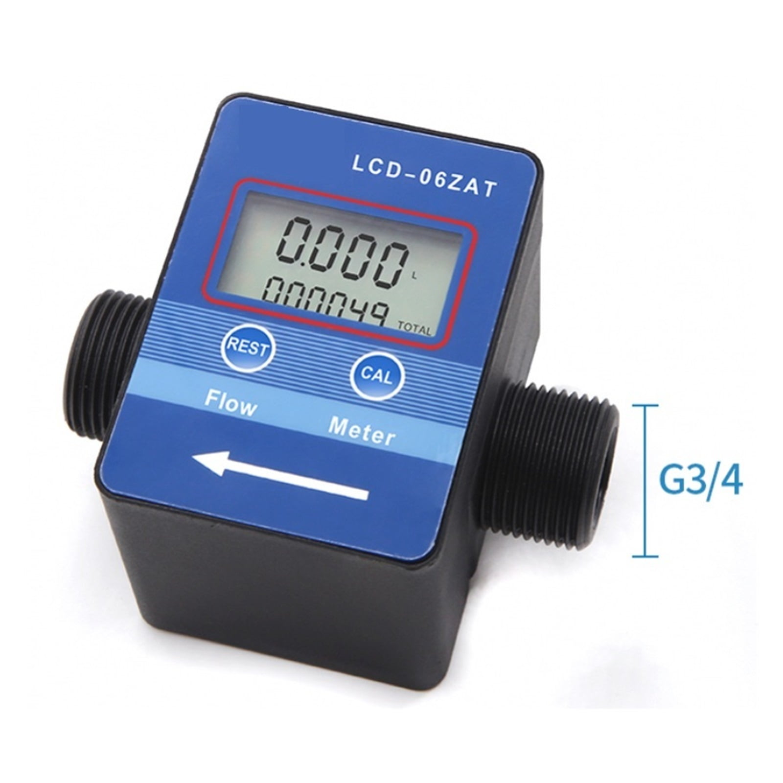 G1/2 G3/4 Inch Digital LCD Water Milk Oil Flow Sensor Meter Flowmeter ...