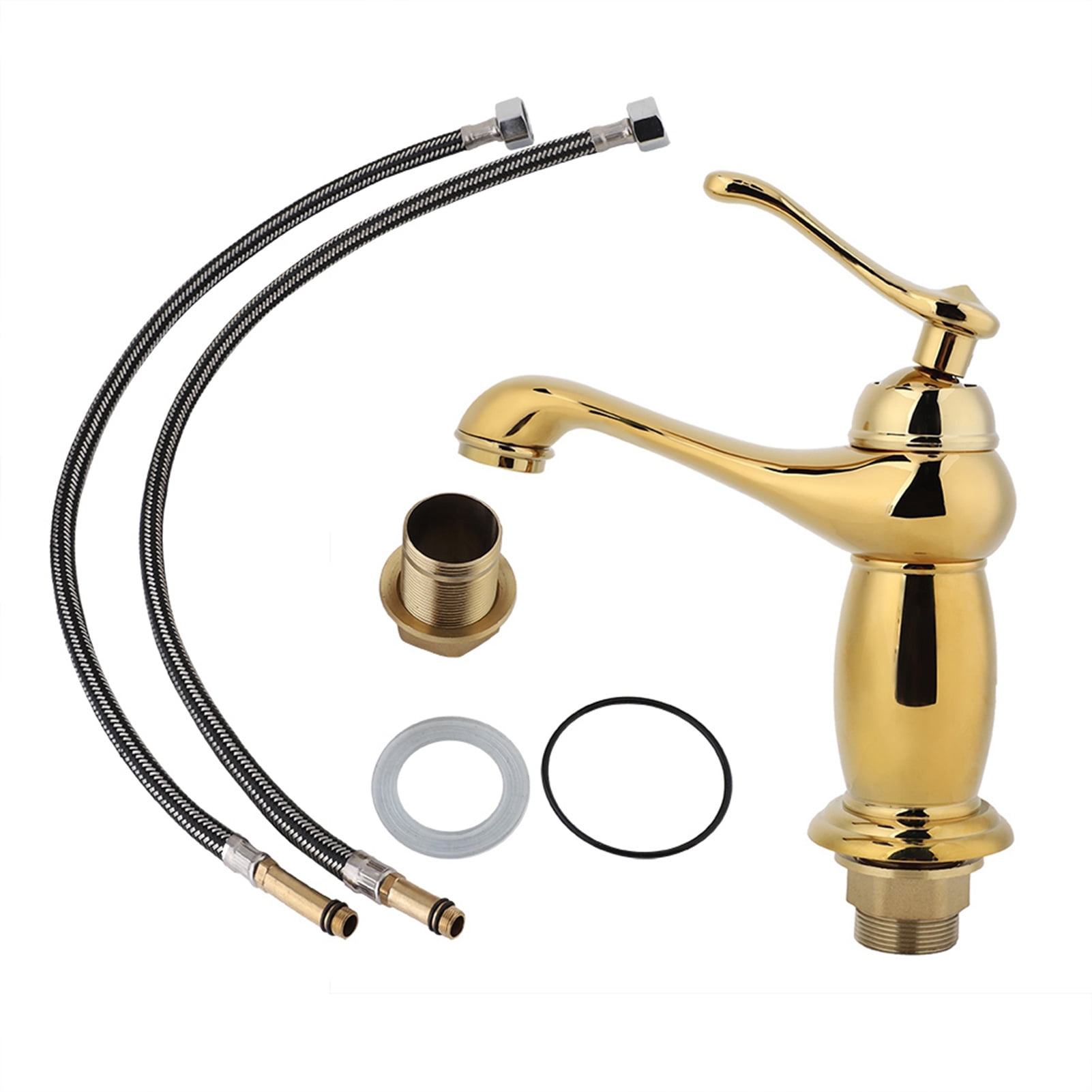 G1/2 Hot and Cold European Faucet Antique Bathroom Faucet (Golden ...