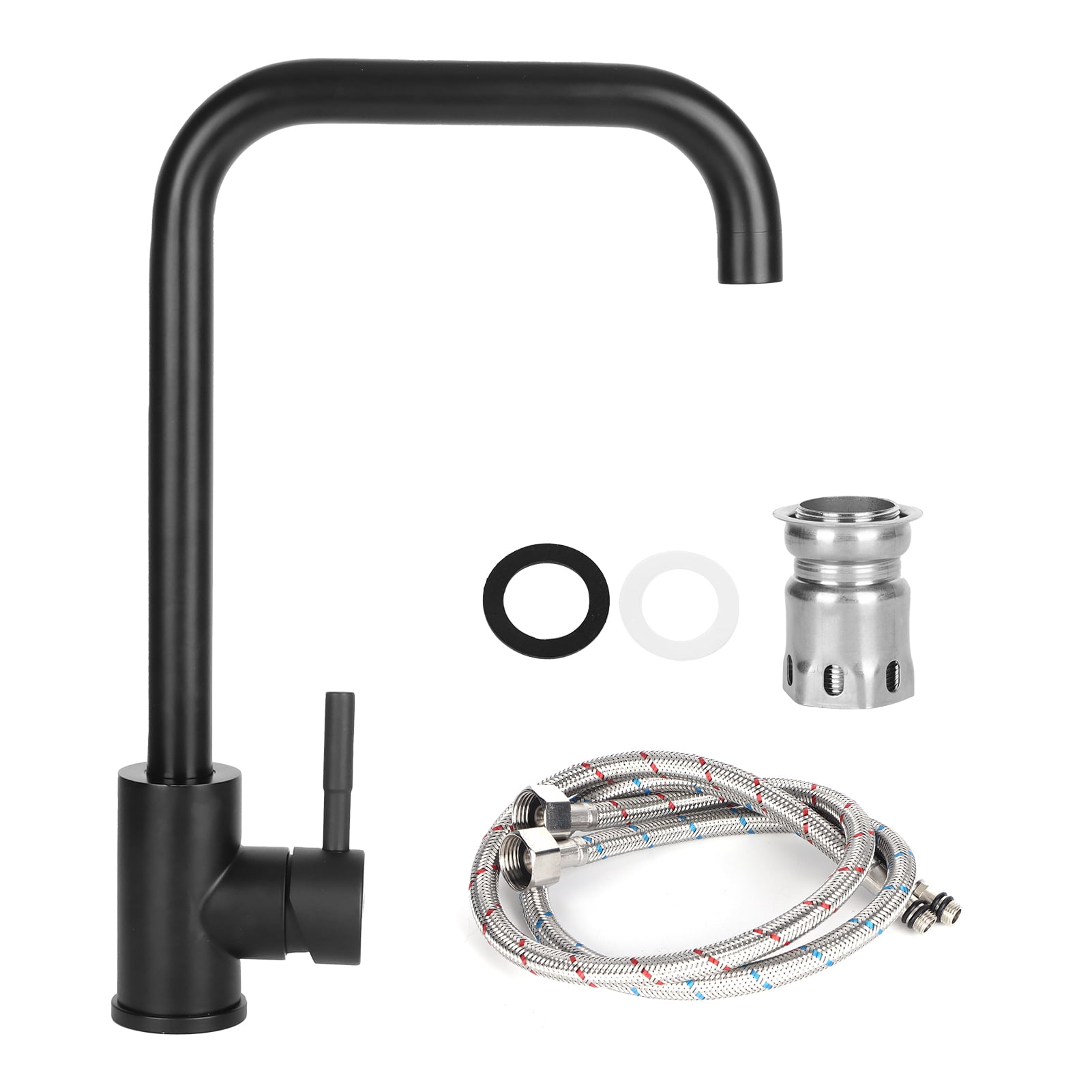 G1/2 Kitchen Faucet Kit 304 Stainless Steel Cold Hot Mixing Water Tap ...