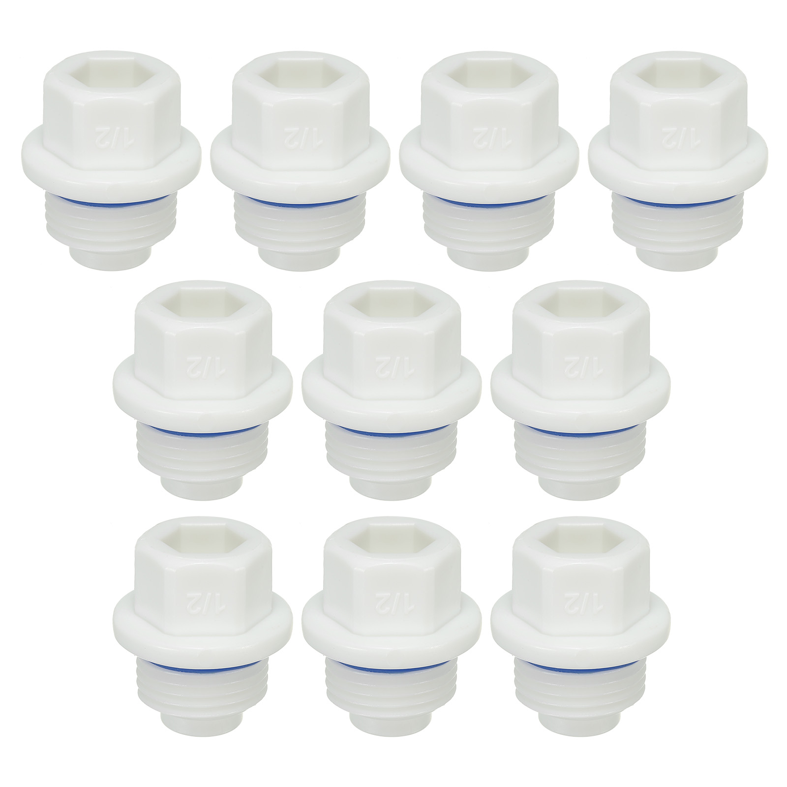 G1/2" Outer Hex Male Thread PPR Pipe Fitting End Cap Tubing Stopper for ...