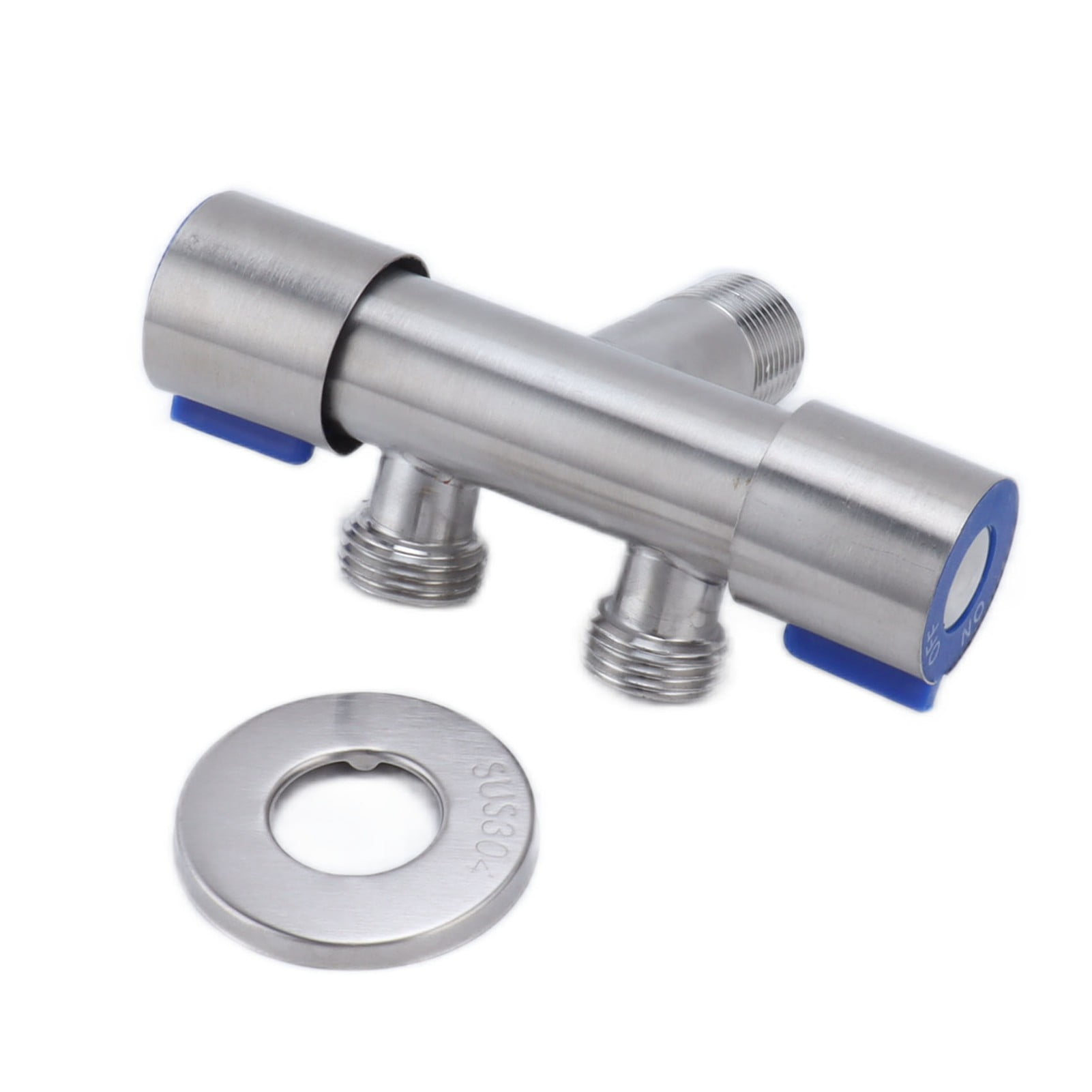 G1/2 Stainless Steel 1 Inlet 2 Outlet Angle Valve Double Handle Double ...