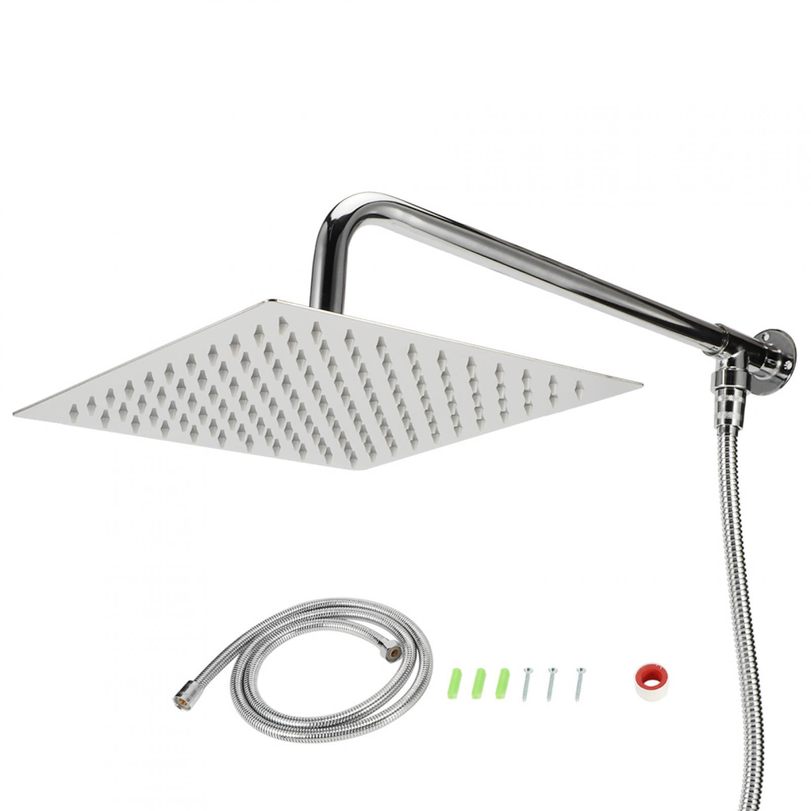 G1/2 Thread,Wall Mounted Shower Head Shower Head 25cm Wall Mounted Rain ...