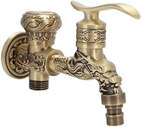 G1/2 Wall Mounted Water Faucet Brass material Vintage Chinese Dragon ...