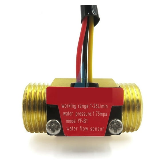 G1/2" Water Flow Hall Sensor Switch Turbine Flowmeter 1-25L/min Flow ...