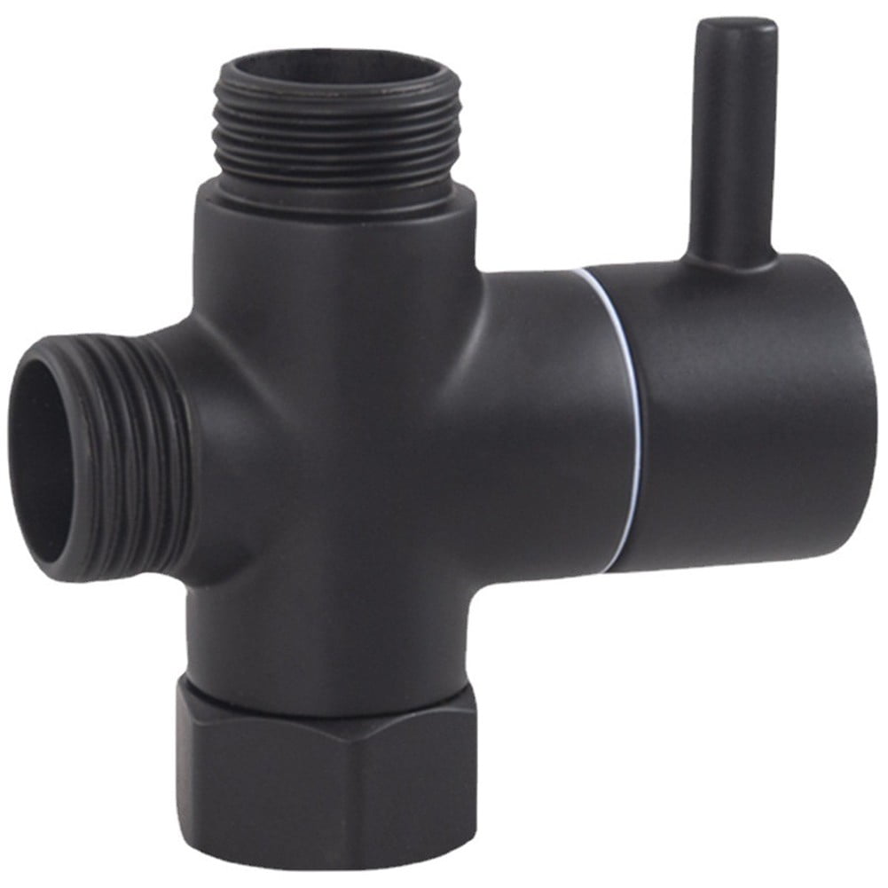G1 2in 3 Way Brass Diverter Valve T Adapter Converter Black For Shower