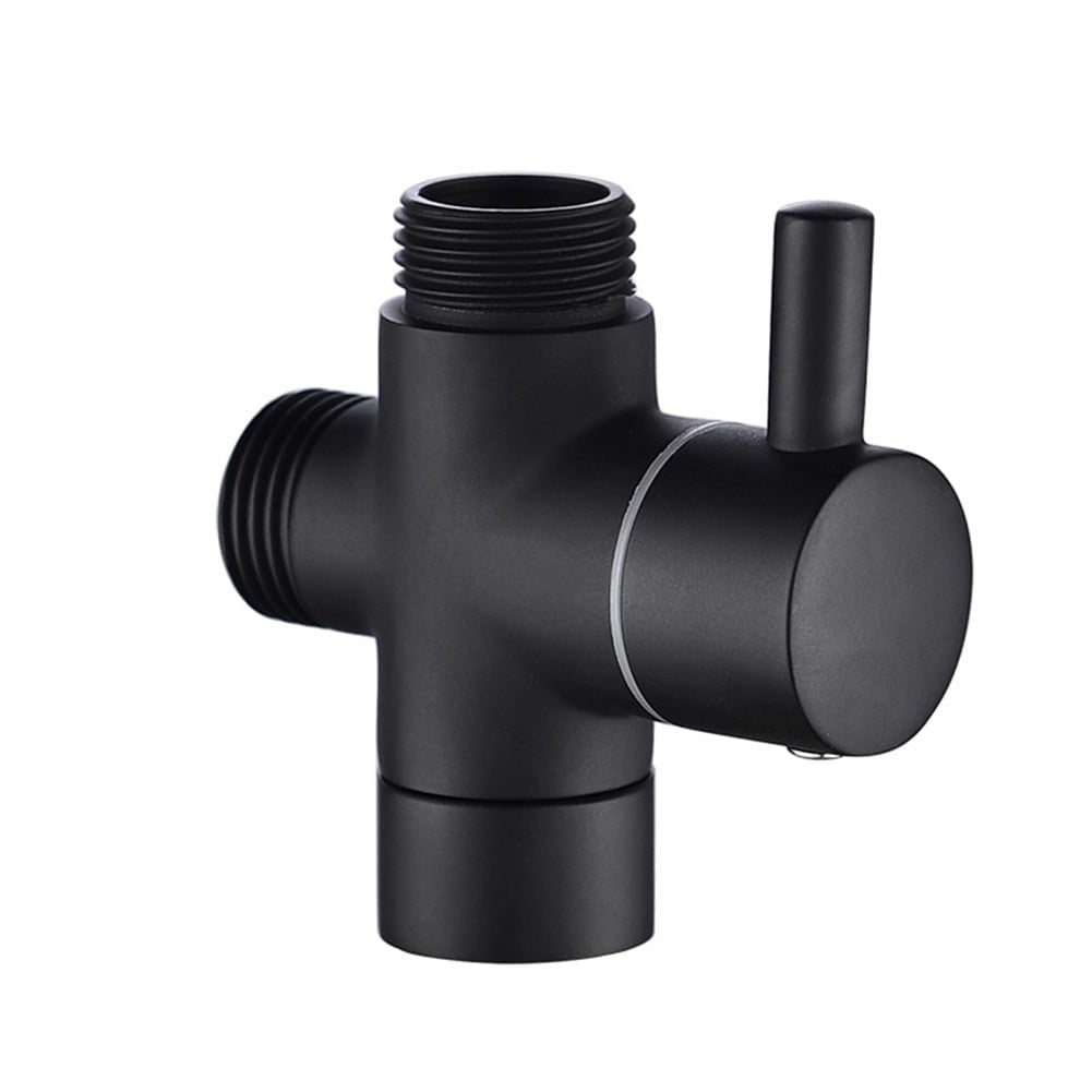 G1 2in 3 Way Brass Diverter Valve T Adapter Converter Black For Shower