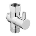 G1 2in 3 Way Brass Diverter Valve T Adapter Converter Chrome For Shower
