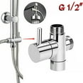 G1 2in 3 Way Brass Diverter Valve T Adapter Converter Chrome For Shower