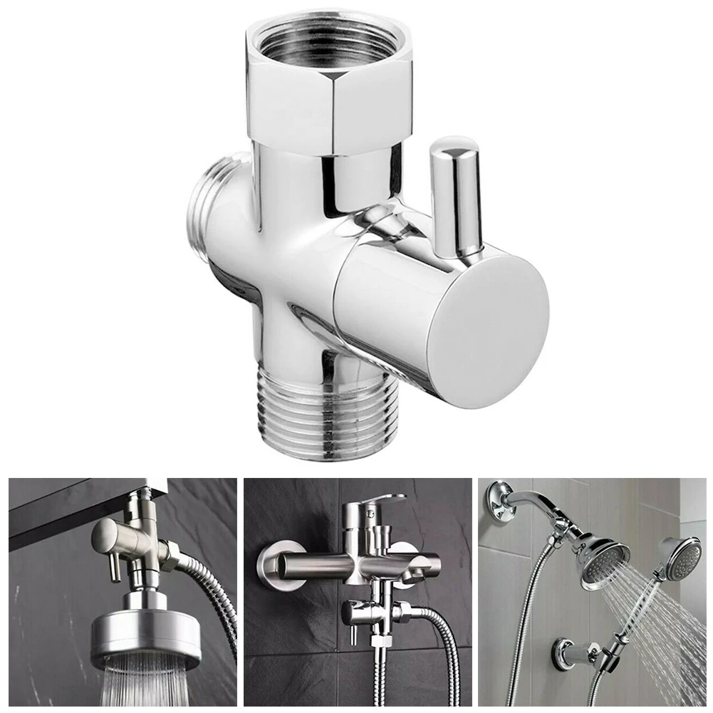 G1 2in 3 Way Diverter Valve T Adapter Converter For Shower Brass Water