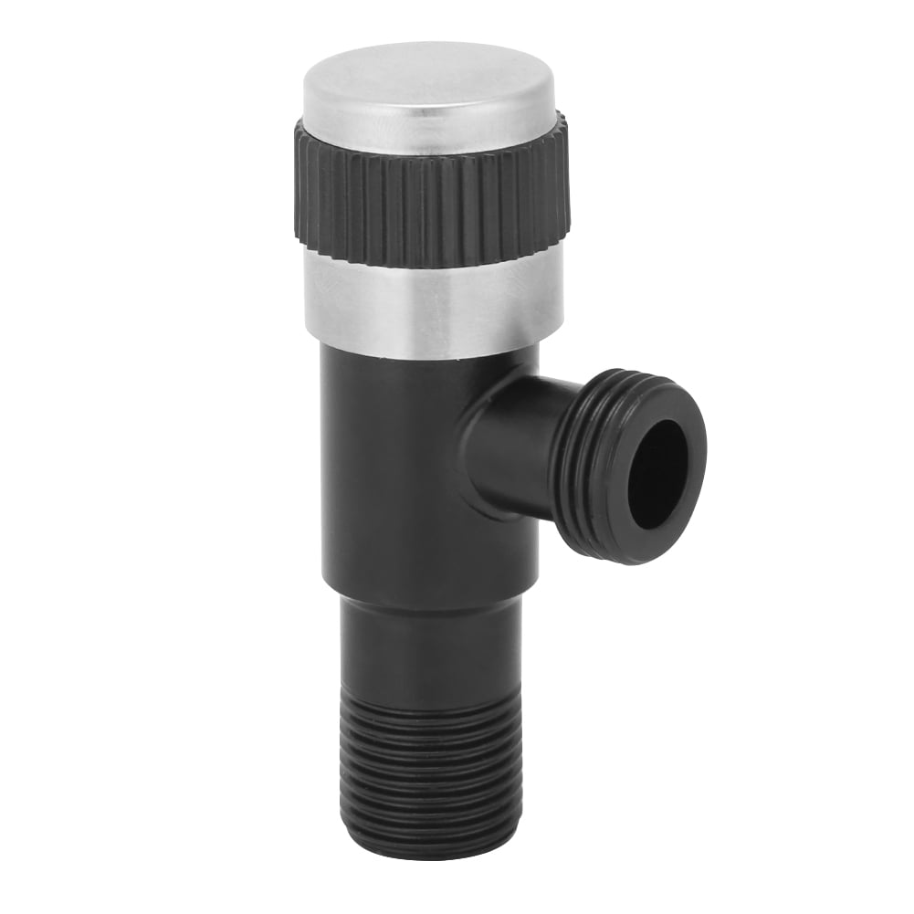 G1/2in Stainless Steel Black Hot Cold Water Faucet Triangular Angle ...