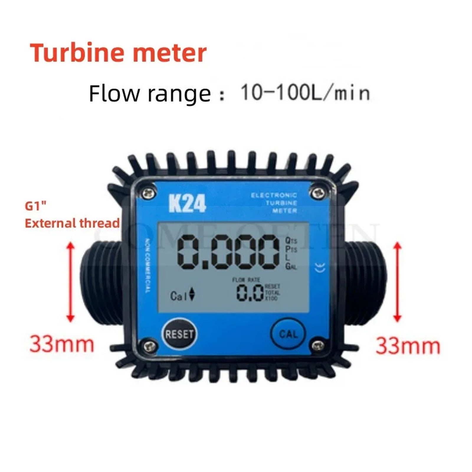 G1/4" G1" Flow Digital Display Meter Gear Flow Meter Gasoline Oil ...