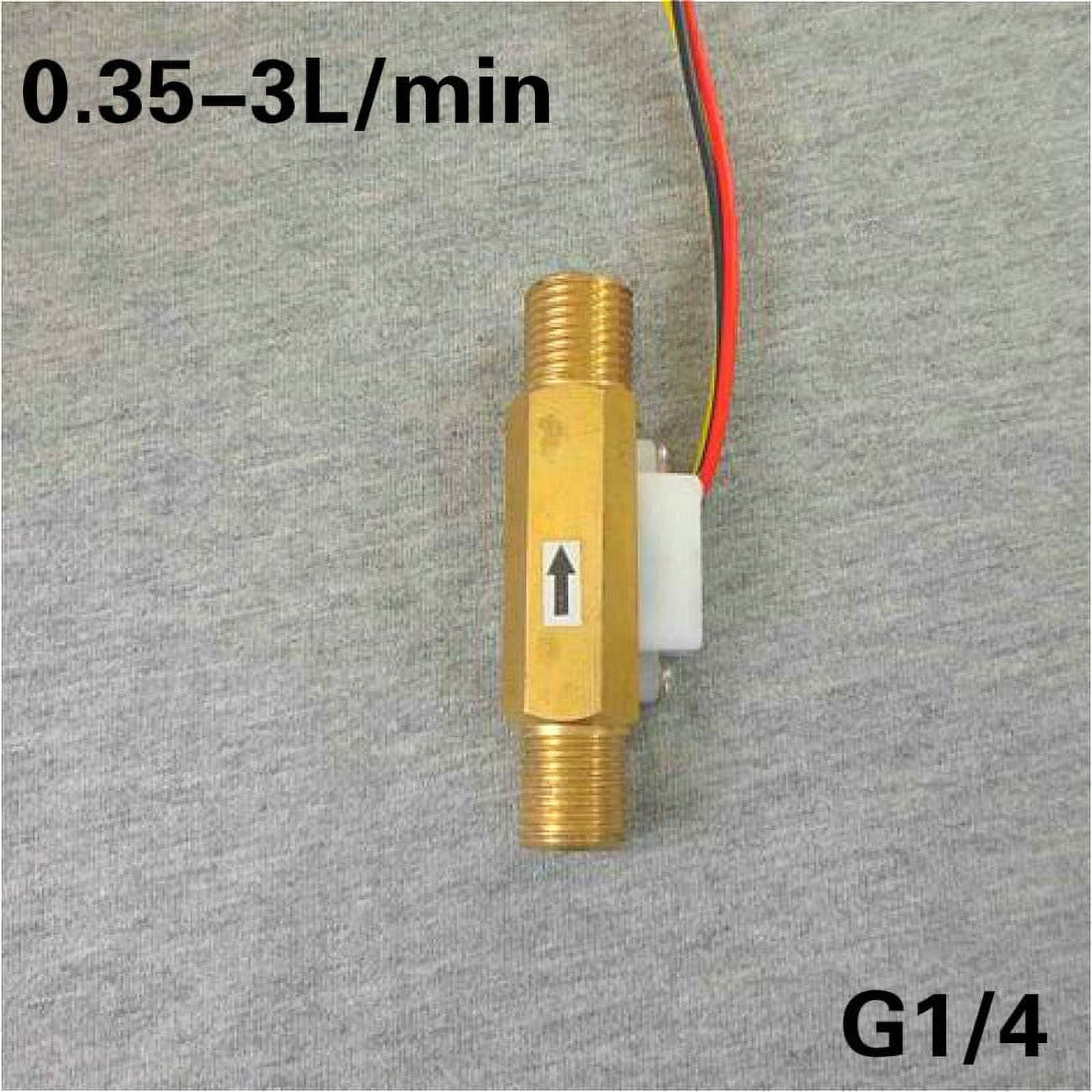 G1/4 Hall Flowmeter Brass Turbine Liquid Water Flow Sensor Switch Food ...
